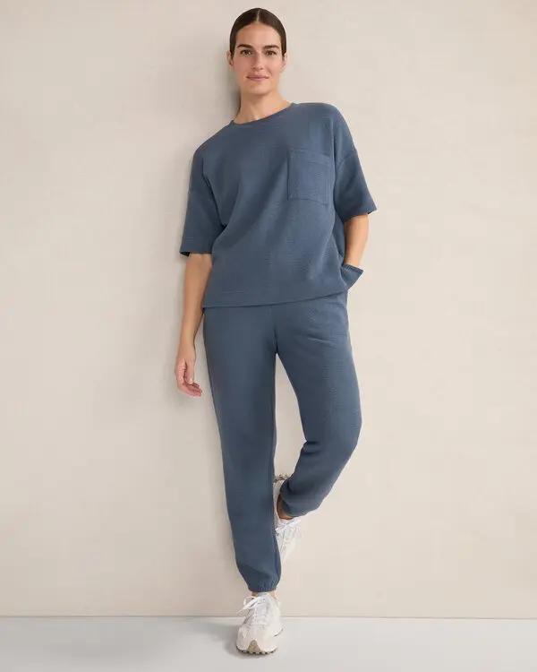 HAVEN WELL WITHIN Cotton Blend Textured Joggers