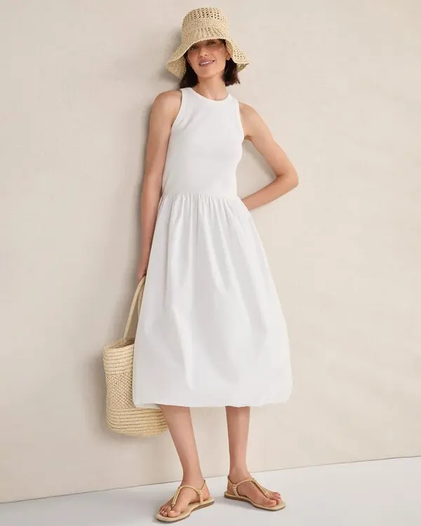 HAVEN WELL WITHIN Organic Cotton Drop Waist Bubble Dress