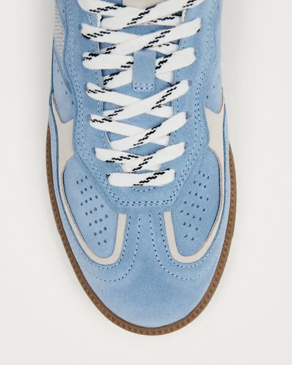 ALOHAS Rife Cream Leather Sneakers - Cornflower Blue