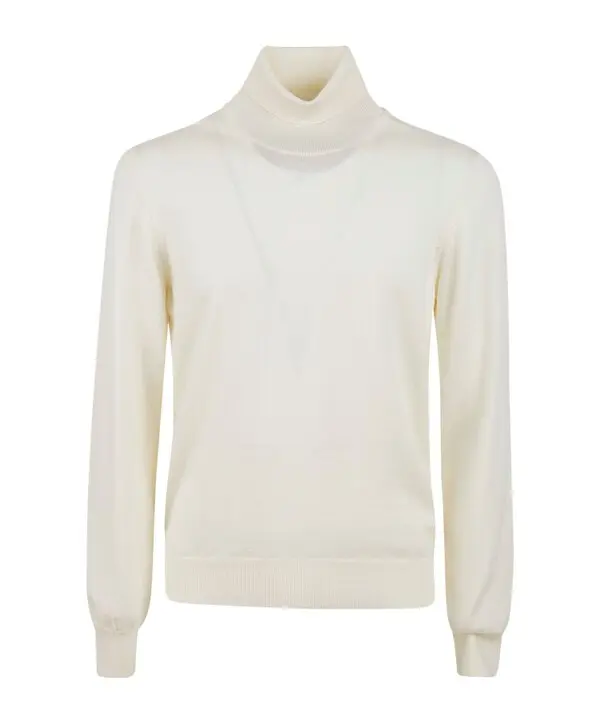 GRAN SASSO Long Sleeve Roll-neck Jumper - White