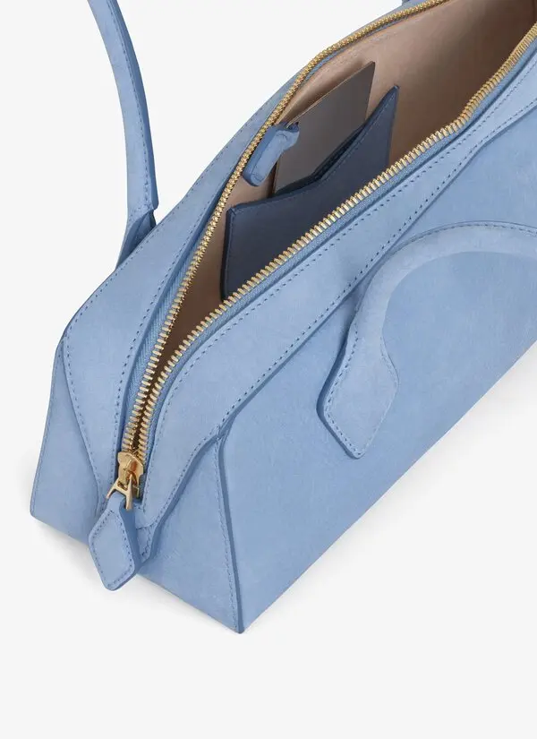 Alaïa Le Teckel Medium Shoulder Bag - Sky-blue