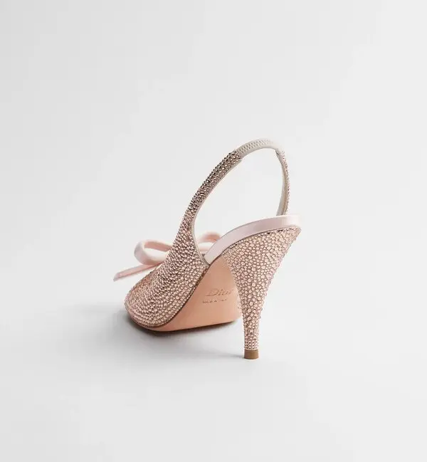 Dior Bow Heeled Slingback Sandal