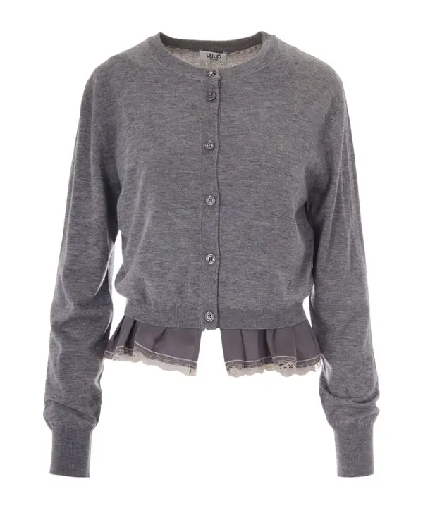 Liu Jo Ruffled Buttoned Cardigan