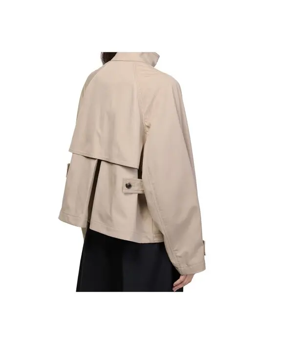Loewe Cropped Cotton And Silk Zip-up Polo Shirt