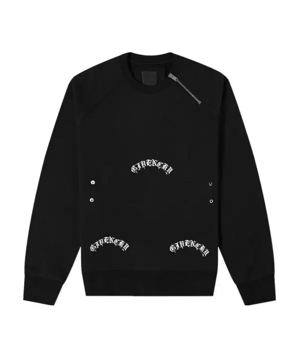 Givenchy Metallic Detailed Oversized Sweatshirt - Black