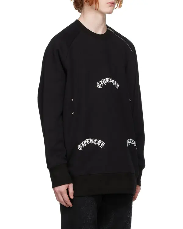 Givenchy Metallic Detailed Oversized Sweatshirt - Black