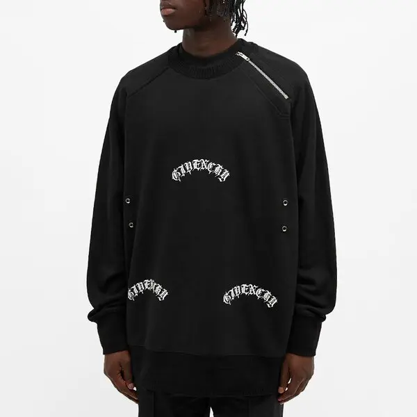 Givenchy Metallic Detailed Oversized Sweatshirt - Black