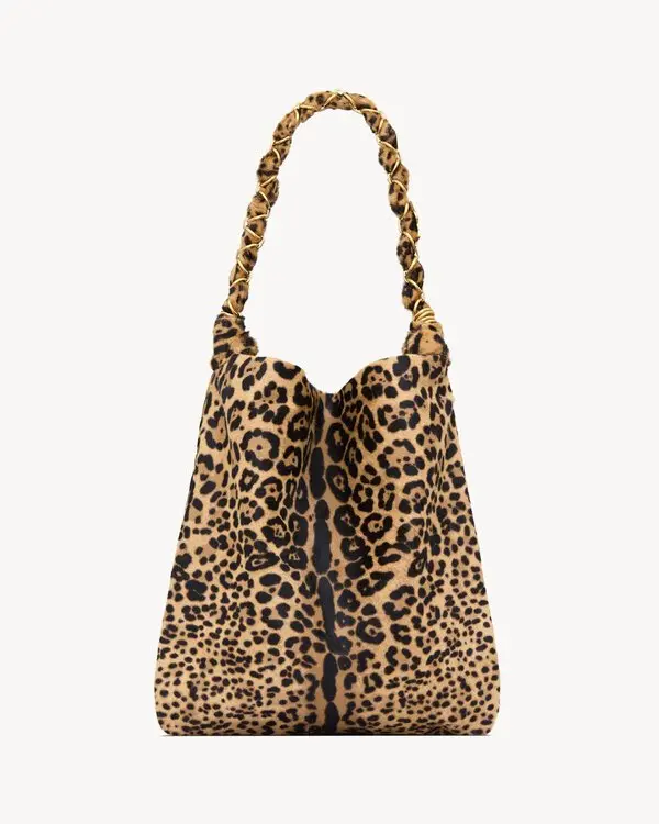 Saint Laurent Amalia Medium Leopard Print Pony Hair Bag