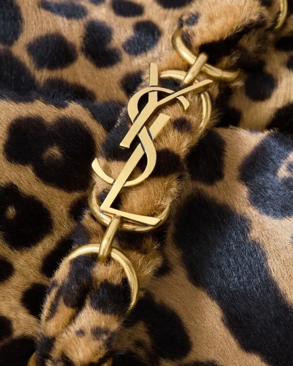 Saint Laurent Amalia Medium Leopard Print Pony Hair Bag