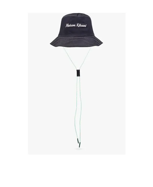 Maison Kitsuné Logo Embroidered Bucket Hat