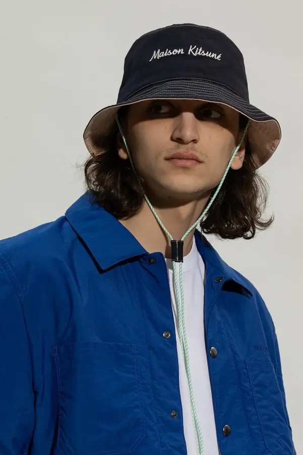 Maison Kitsuné Logo Embroidered Bucket Hat