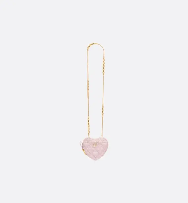 Dior Caro Heart-shaped Chain Clutch