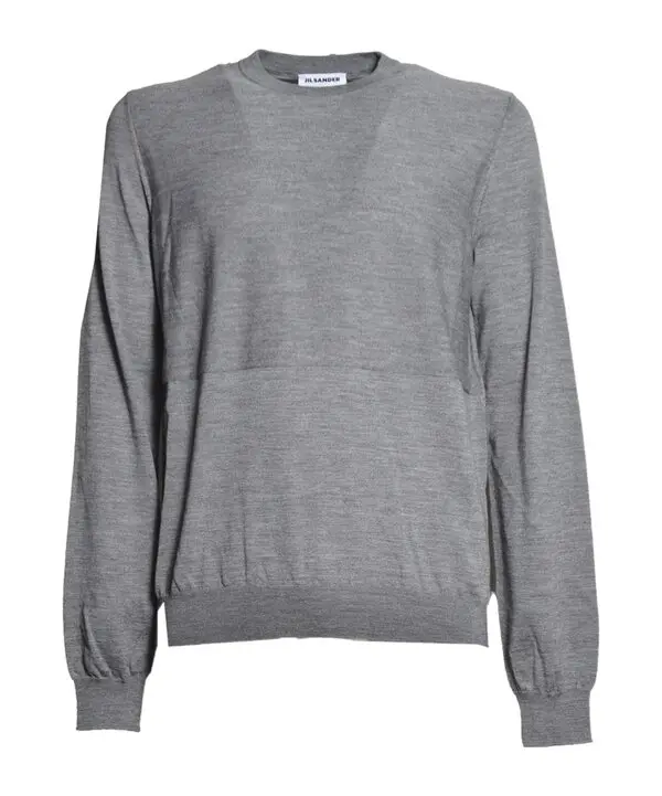 JIL SANDER Crewneck Long-sleeved Jumper - Grey