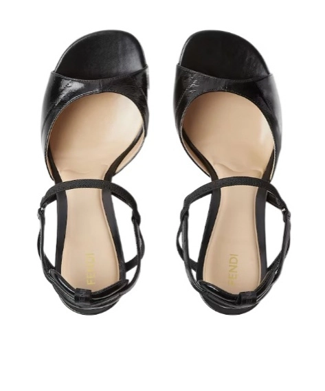 Fendi Hagfish Leather High-heeled Sandals