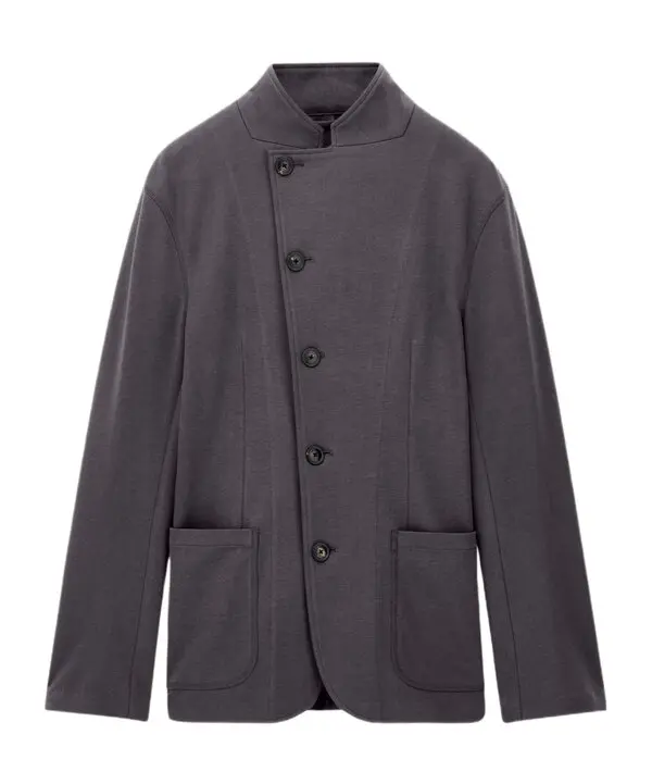 Emporio Armani Long-sleeved Asymmetrical Button-up Jacket - No