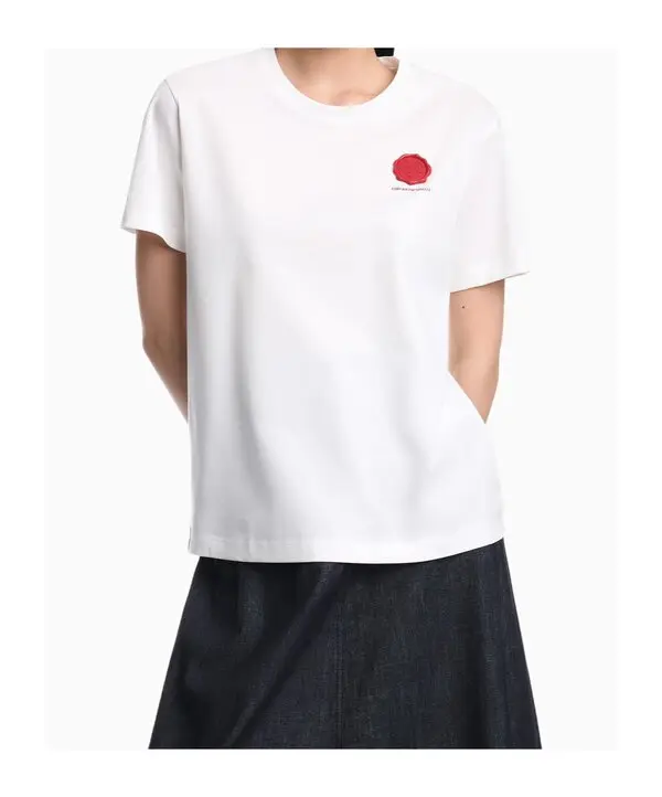 Emporio Armani Mercerized Jersey T-shirt Valentine's Day Capsule