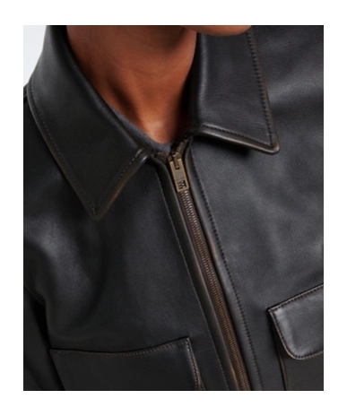 NILI LOTAN Leather Bomber Jacket