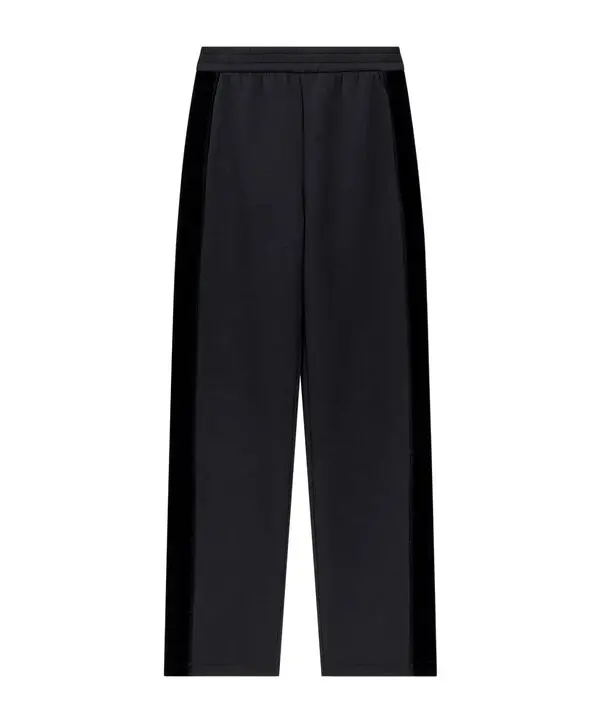 Emporio Armani Straight-leg Sweatpants With Flocked Eagle Logo