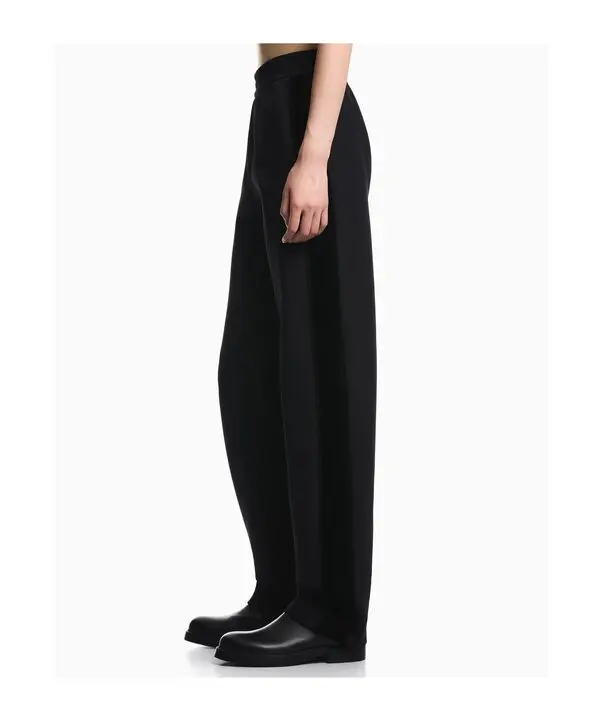 Emporio Armani Straight-leg Sweatpants With Flocked Eagle Logo