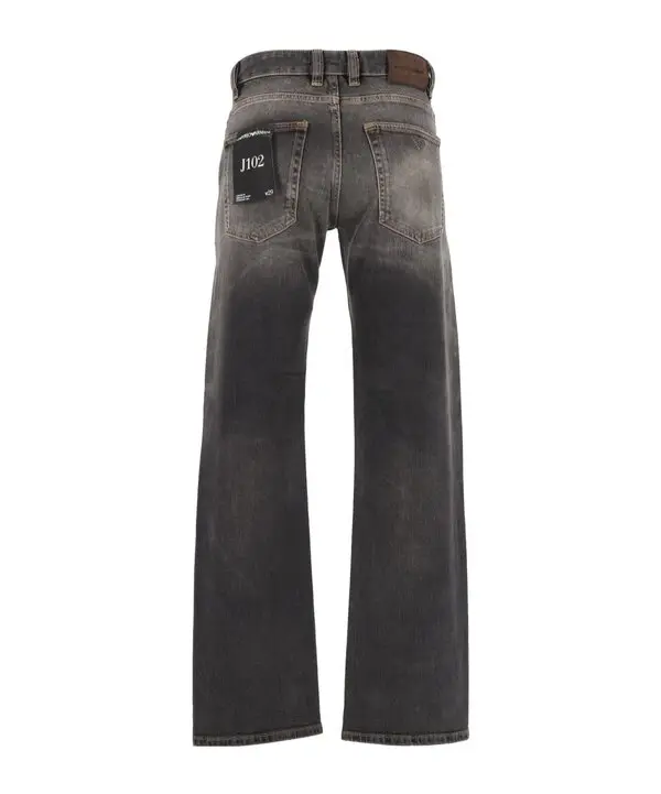 Emporio Armani Straight-leg Belt-loop Jeans - Grey
