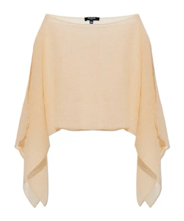 Balmain Chiffon Print Beach Top