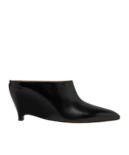 MAISON MARGIELA Heelless Mule With Sculptural Wedge Heel - Black