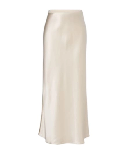 JOSEPH Isaak Silk Satin Maxi Skirt - White