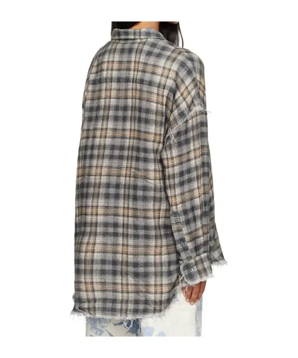 R13 Plaid Long Sleeve Shirt