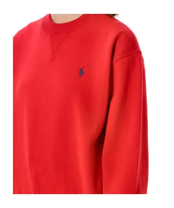Polo Ralph Lauren Logo Crewneck Sweatshirt - Red