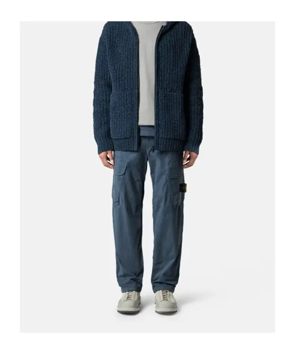 Stone Island Loose-fit Cargo Trousers With Snap Pockets