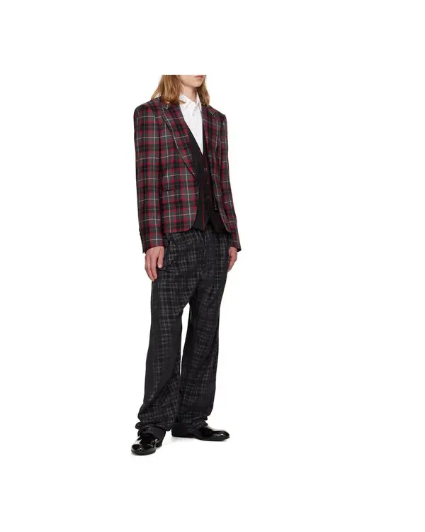 VIVIENNE WESTWOOD Drunken Check Pants - Graphite Color