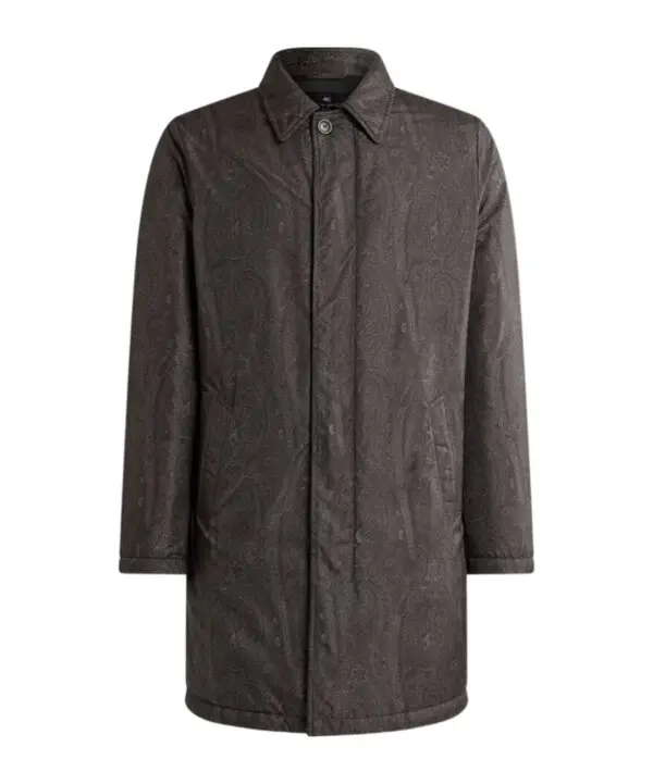 Etro Padded Raincoat With Arnica Motif