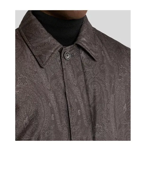 Etro Padded Raincoat With Arnica Motif