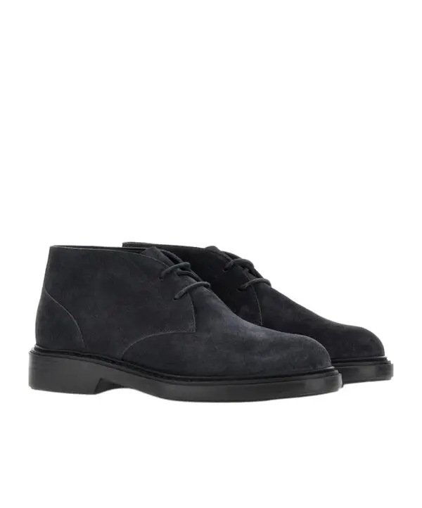 Hogan H704 Suede Lace-up Boots