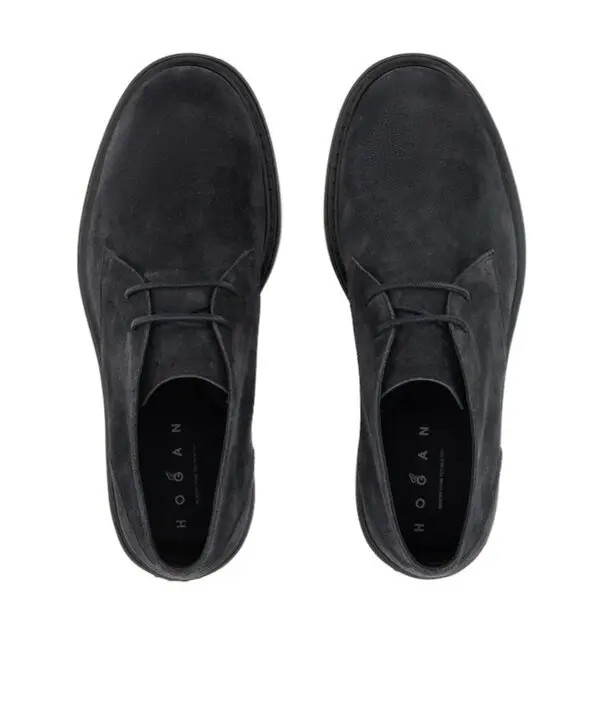Hogan H704 Suede Lace-up Boots