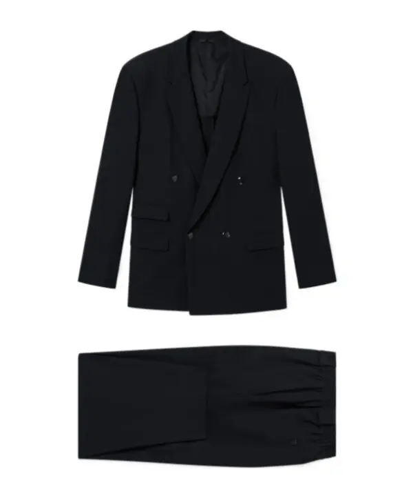 Giorgio Armani Suit Oversized Fit In Pure Virgin Wool Crepe