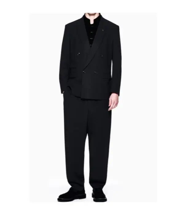 Giorgio Armani Suit Oversized Fit In Pure Virgin Wool Crepe