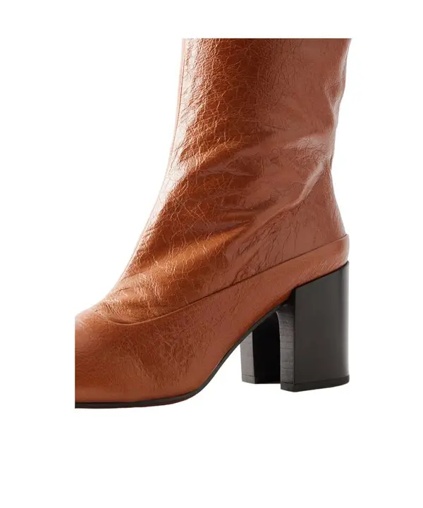 Dries Van Noten Leather Knee Boots