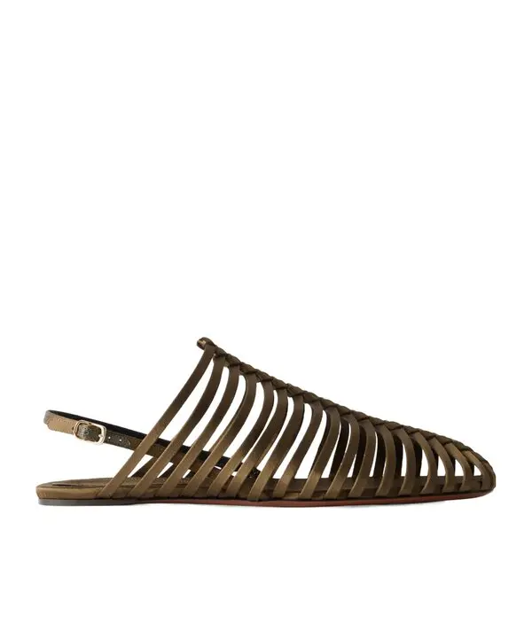 Dries Van Noten Braided Satin Ballet Flats