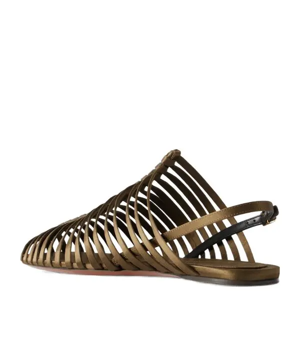 Dries Van Noten Braided Satin Ballet Flats