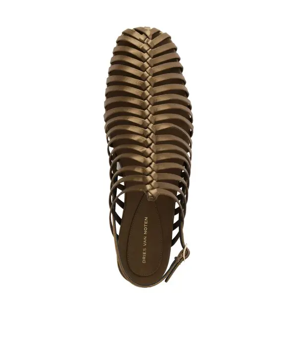 Dries Van Noten Braided Satin Ballet Flats