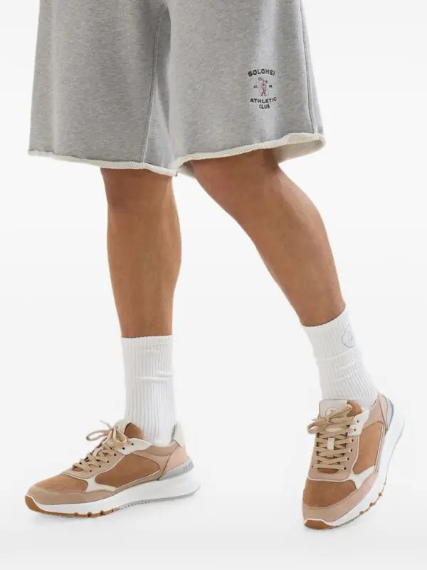 Brunello Cucinelli Nubuck And Suede Lace-up Sneakers