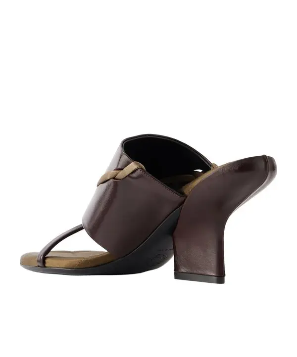 Dries Van Noten Satin-trimmed Leather Mules