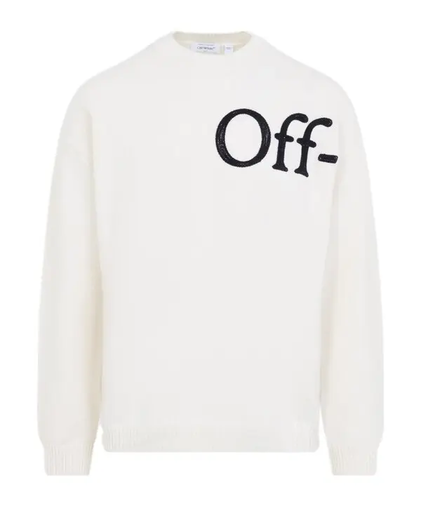 Off-White Long-sleeve Crew-neck Sweater
