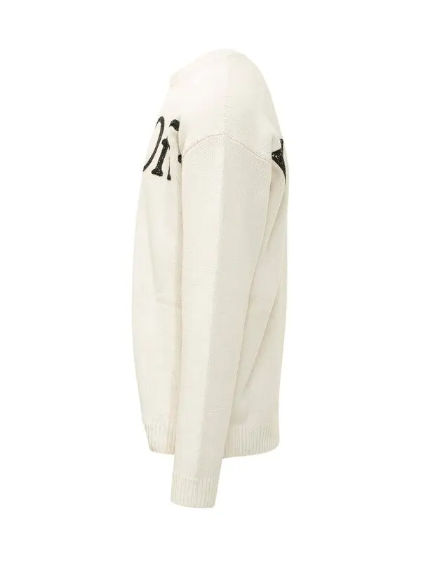 Off-White Bookish Logo Patch Knitted Jumper