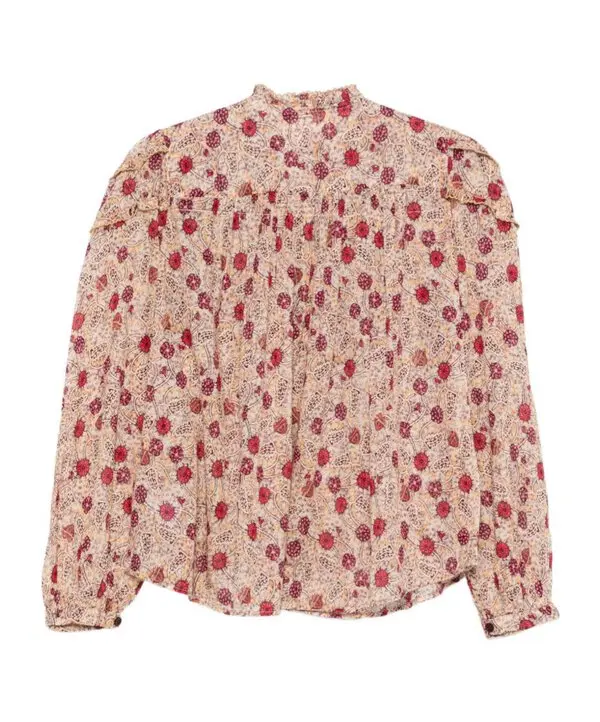 Isabel Marant Étoile Ruffled Printed Cotton Blouse
