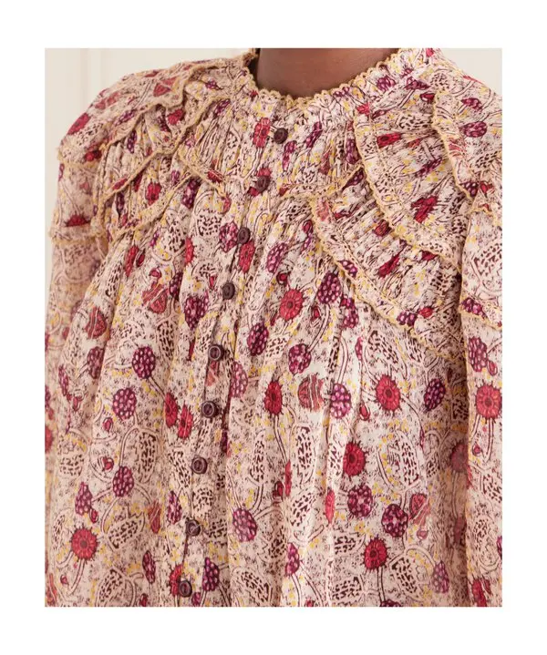 Isabel Marant Étoile Ruffled Printed Cotton Blouse