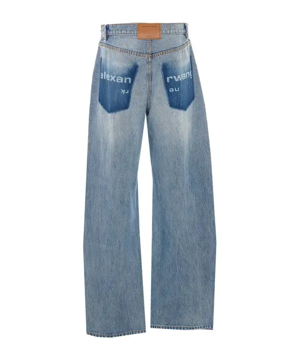 Alexander Wang Logo Patch Wide-leg Jeans