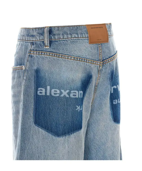 Alexander Wang Logo Patch Wide-leg Jeans