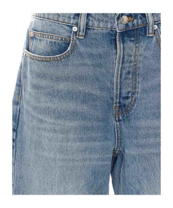 Alexander Wang Logo Patch Wide-leg Jeans